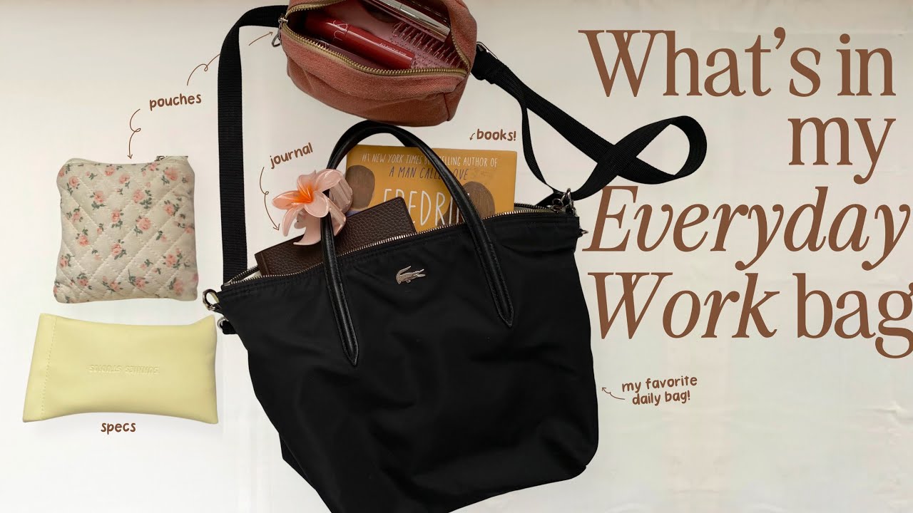 what's in my everyday work bag 💼 daily essentials - YouTube