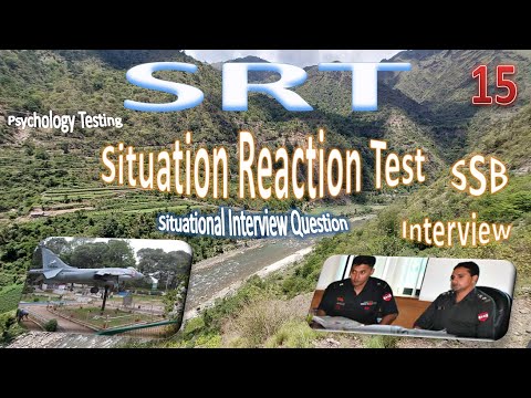 SRT 15| Situation Reaction Test | Psychology Testing Questions SSB|Army ...