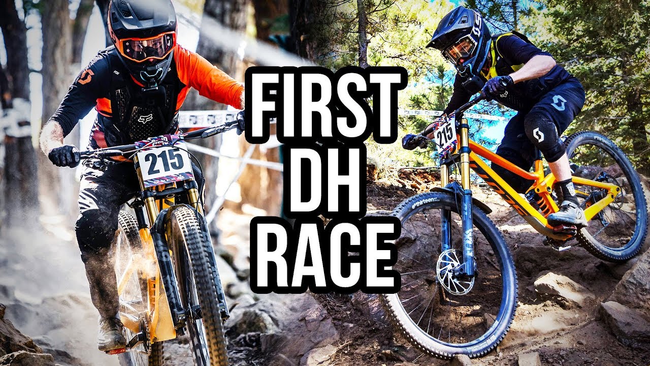My First Downhill Race...On A Double Black Track! - YouTube