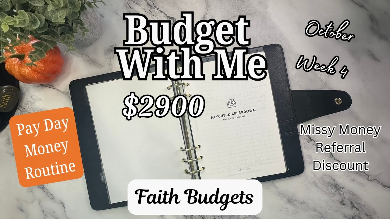 Budget With Me |$2900| Oct. Paycheck No 4| Zero-Based Budget Payday ...