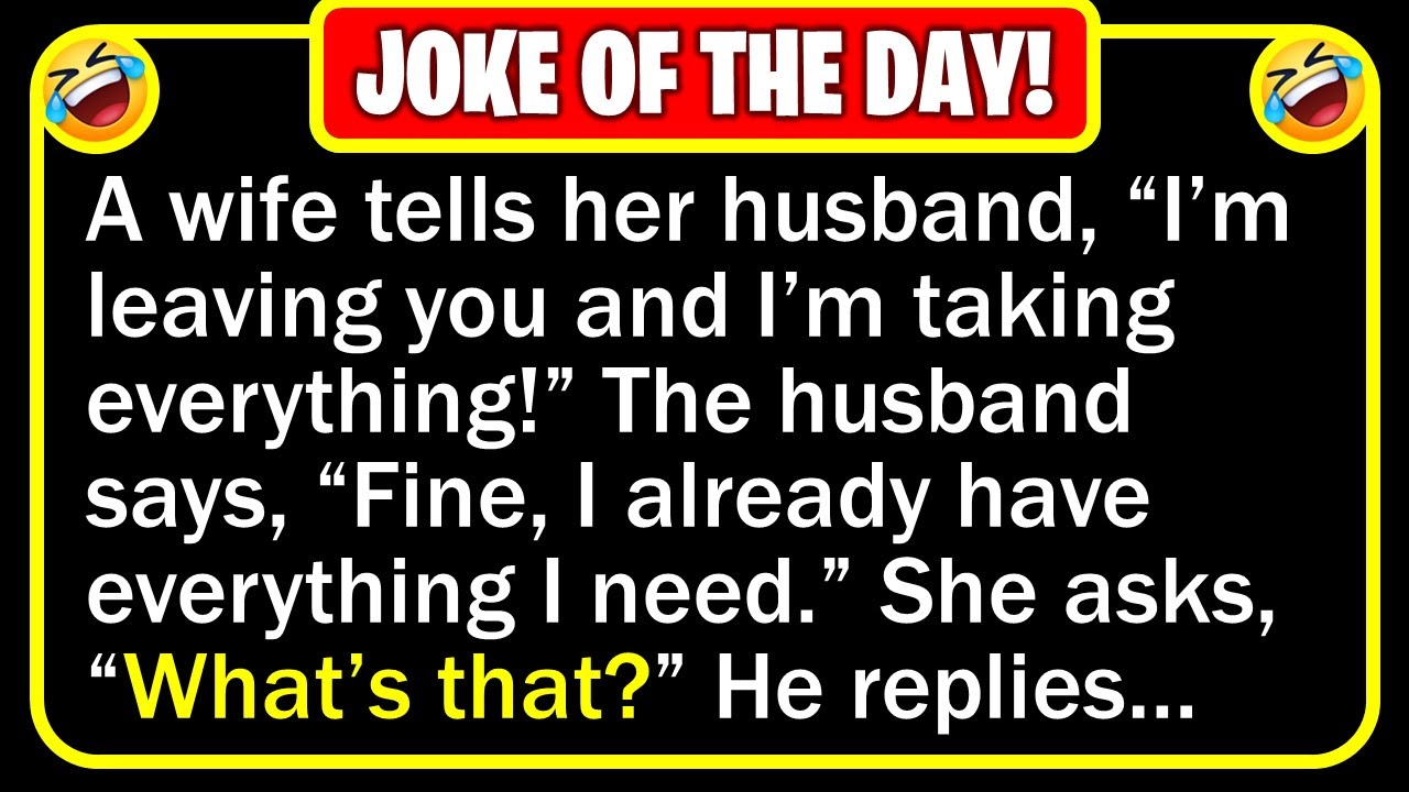 🤣 BEST JOKE OF THE DAY! - A married couple is driving down the ...