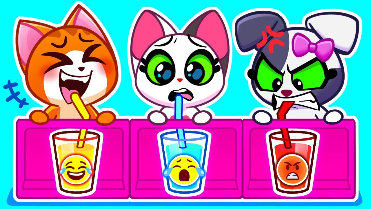 Mystery Color Magic Drink Challenge | Rainbow Juice | Feelings and ...