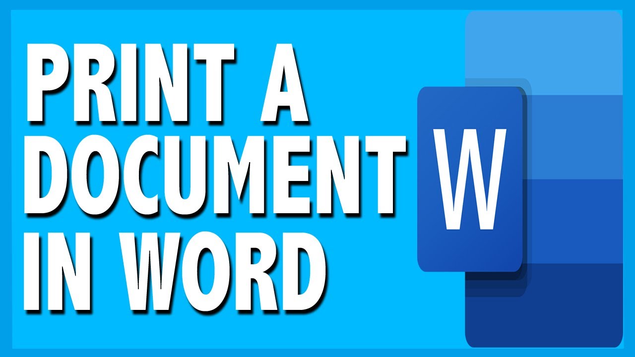 Print a document in Word - YouTube