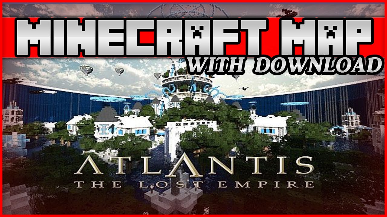 HUGE ATLANTIS - Minecraft PC Map With Download - YouTube