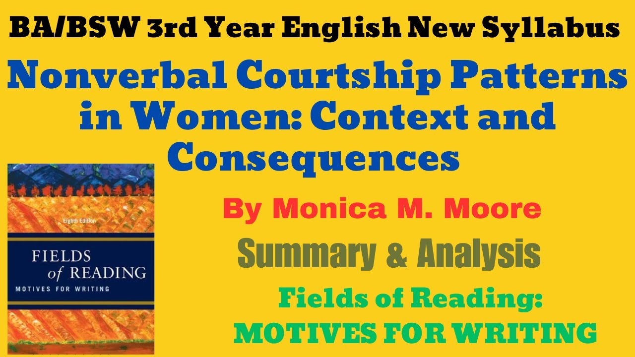 Nonverbal Courtship Patterns in Women Summary || by Monica M. Moore ...