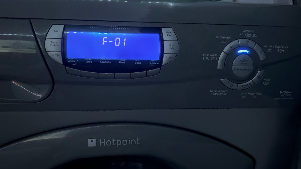 Hotpoint WT960 - Died! F-01 error - YouTube