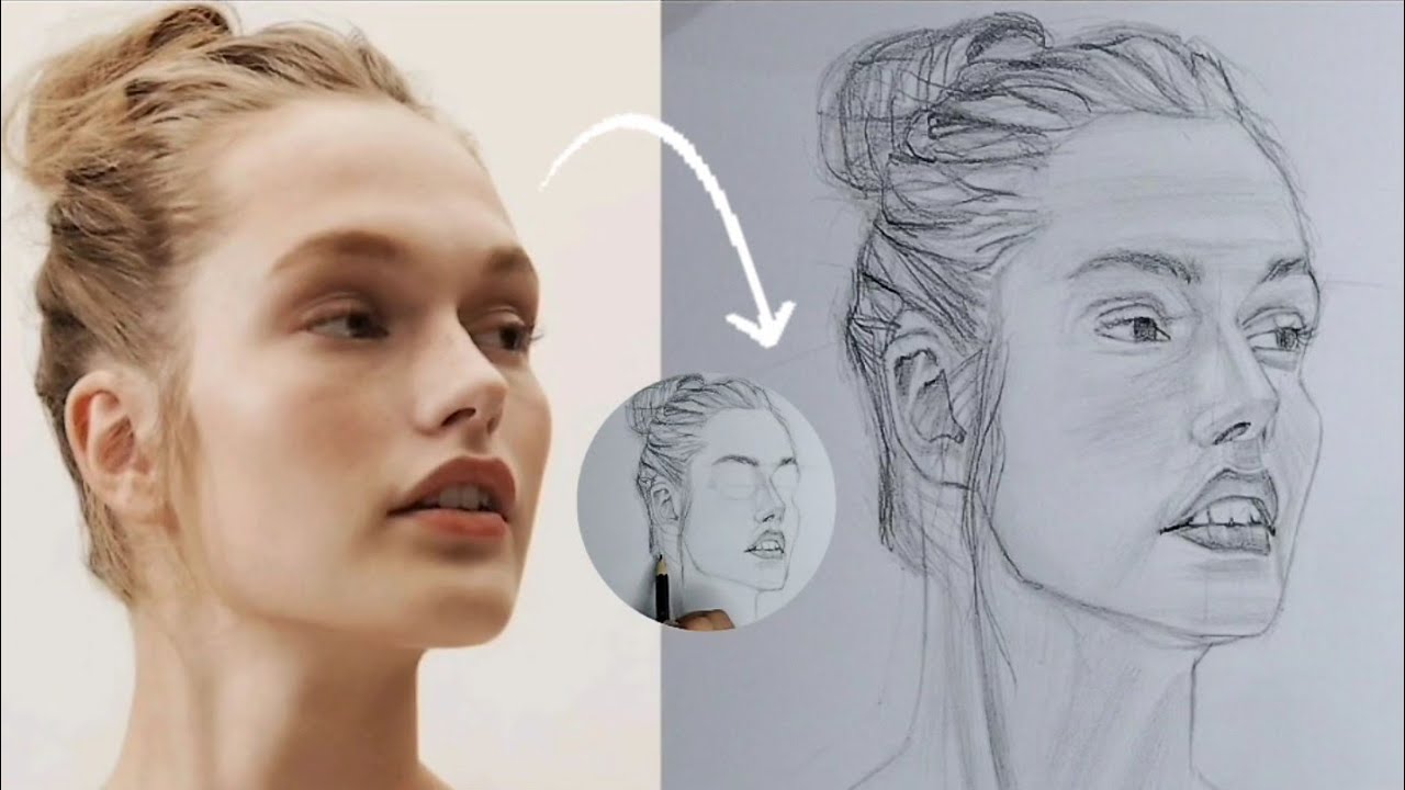 Improve your Portrait Drawing Skills with Loomis method: step-by-step ...