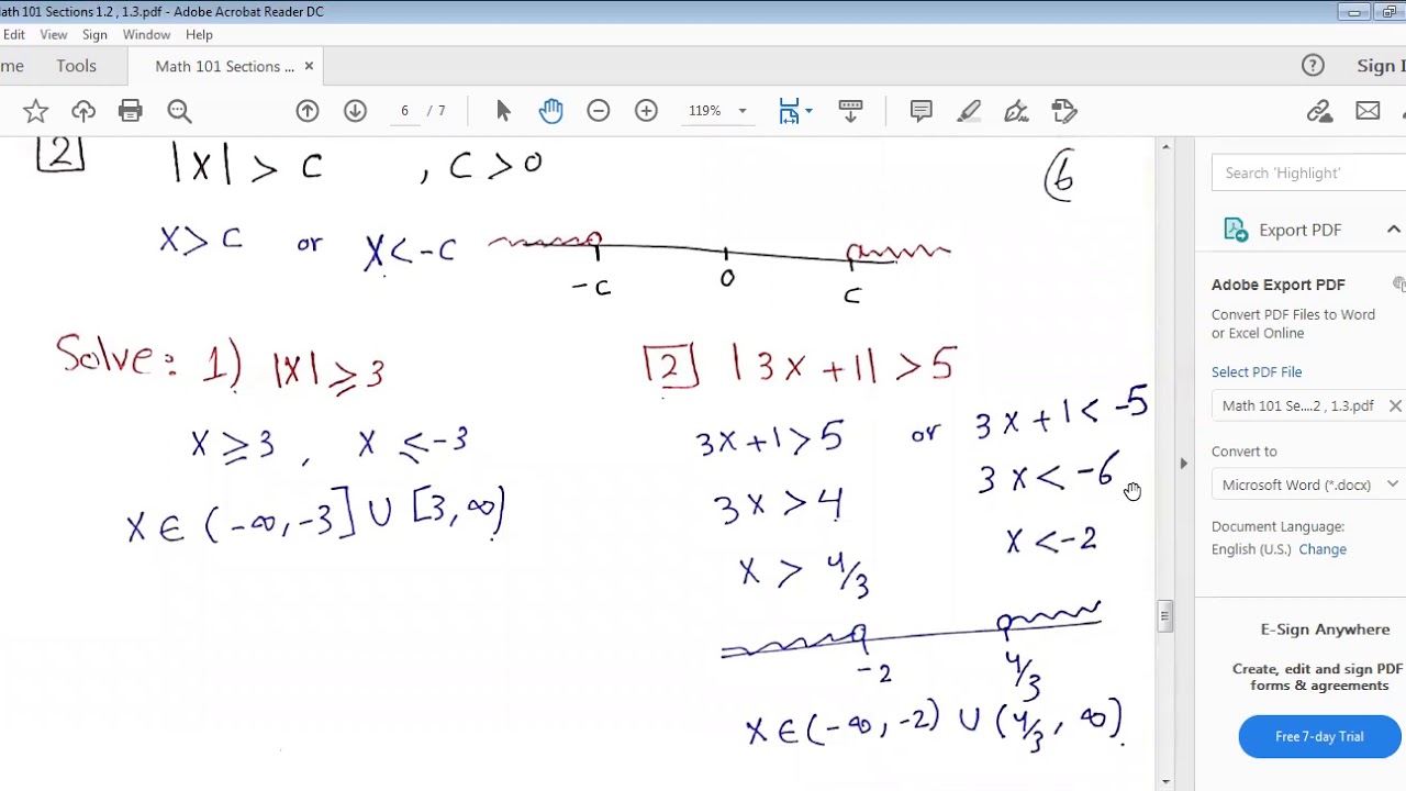 Math 101 Sections 1.2, 1.3 Part II - YouTube