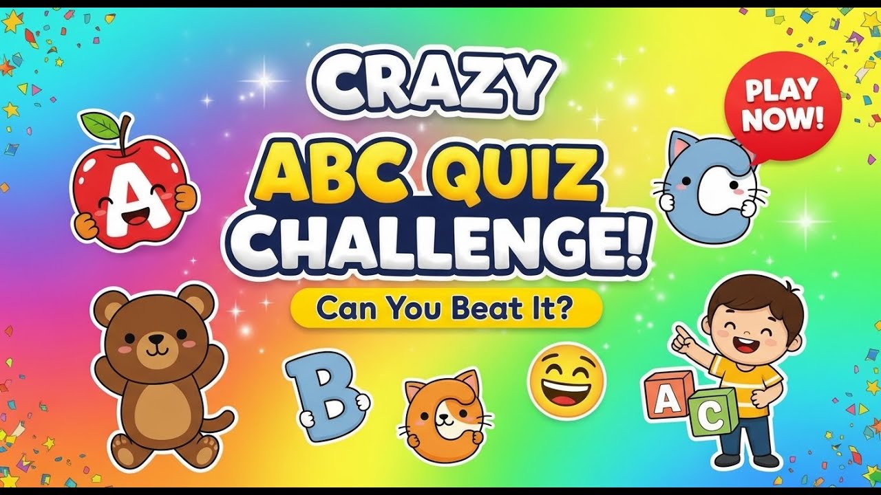 Crazy ABC Quiz Challenge! 🌈 Can You Beat It? | Learn ABC for Kids Under ...