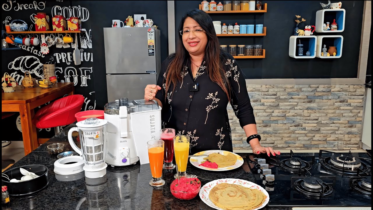 Protein Dosa & Fresh Juices with Sujata Multimix | Recipe by Lekshmi ...