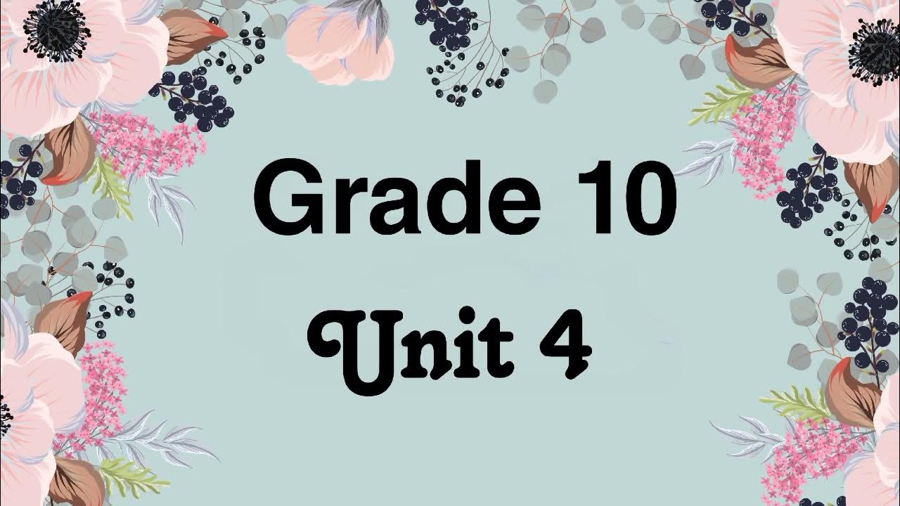 Grade 10, unit 4, Listening - YouTube