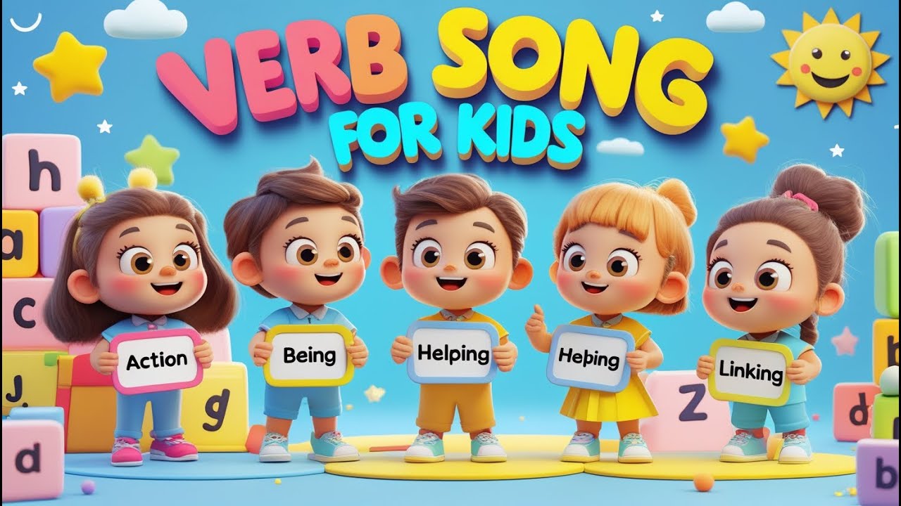 Verb Song for Kids | Nursery Rhymes For Kids | kids learning Rhymes ...