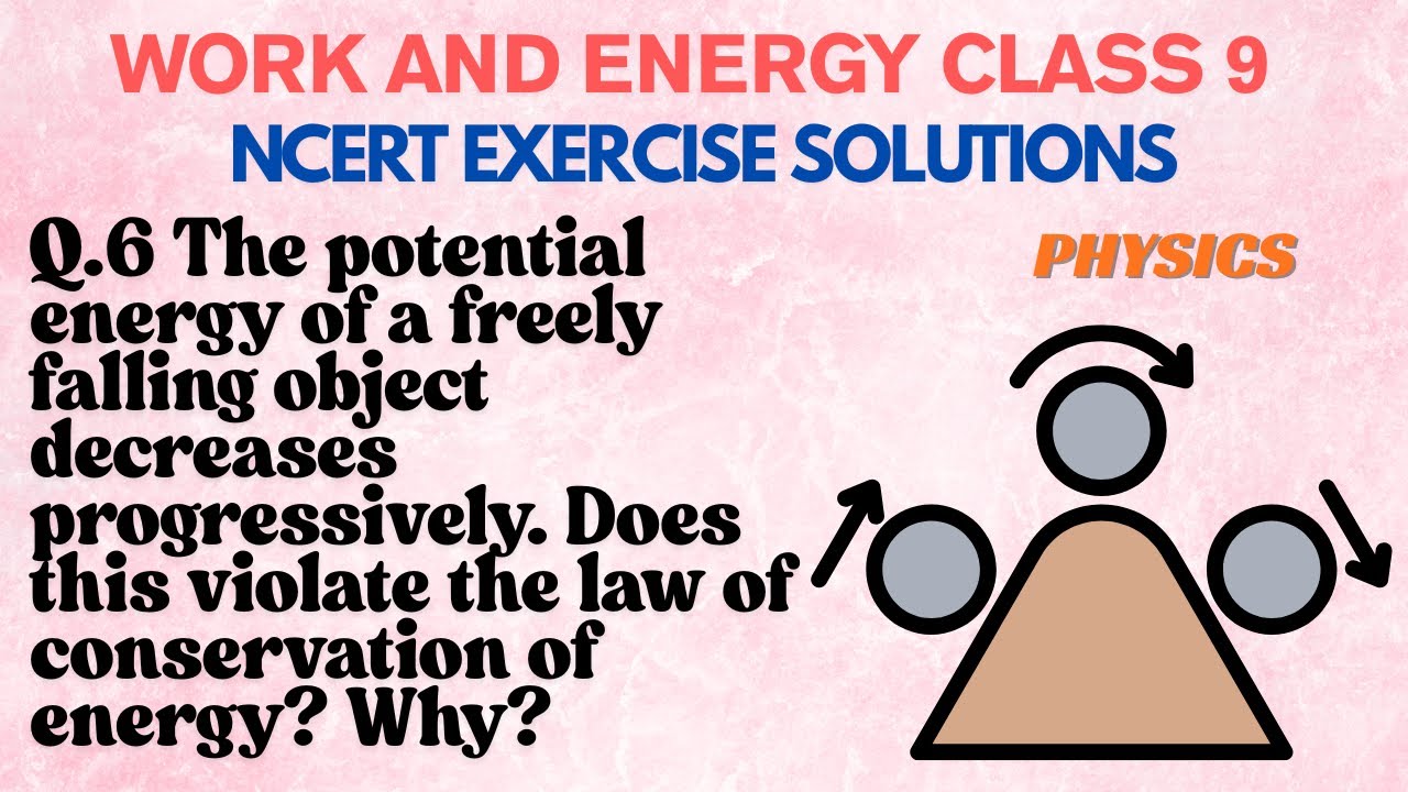 The potential energy of a freely falling object decreases progressively ...