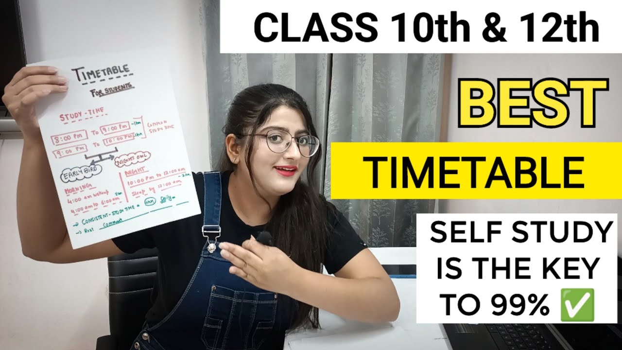 Timetable for Class 12 & Class 10|Follow this Timetable to Score 95% in ...