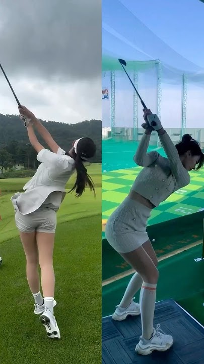 183cm 의 큰 키를 활용한 큰 아크💜 KLPGA 류혜인 프로의 스윙⛳ - YouTube
