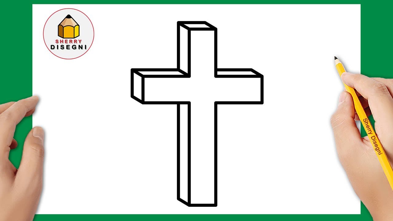 Come disegnare una croce 3d | Disegni di Pasqua - YouTube