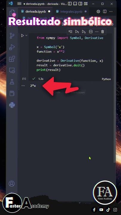 Calcula una derivada con Python en 1 minuto #python #español #derivadas #matemáticas # ...