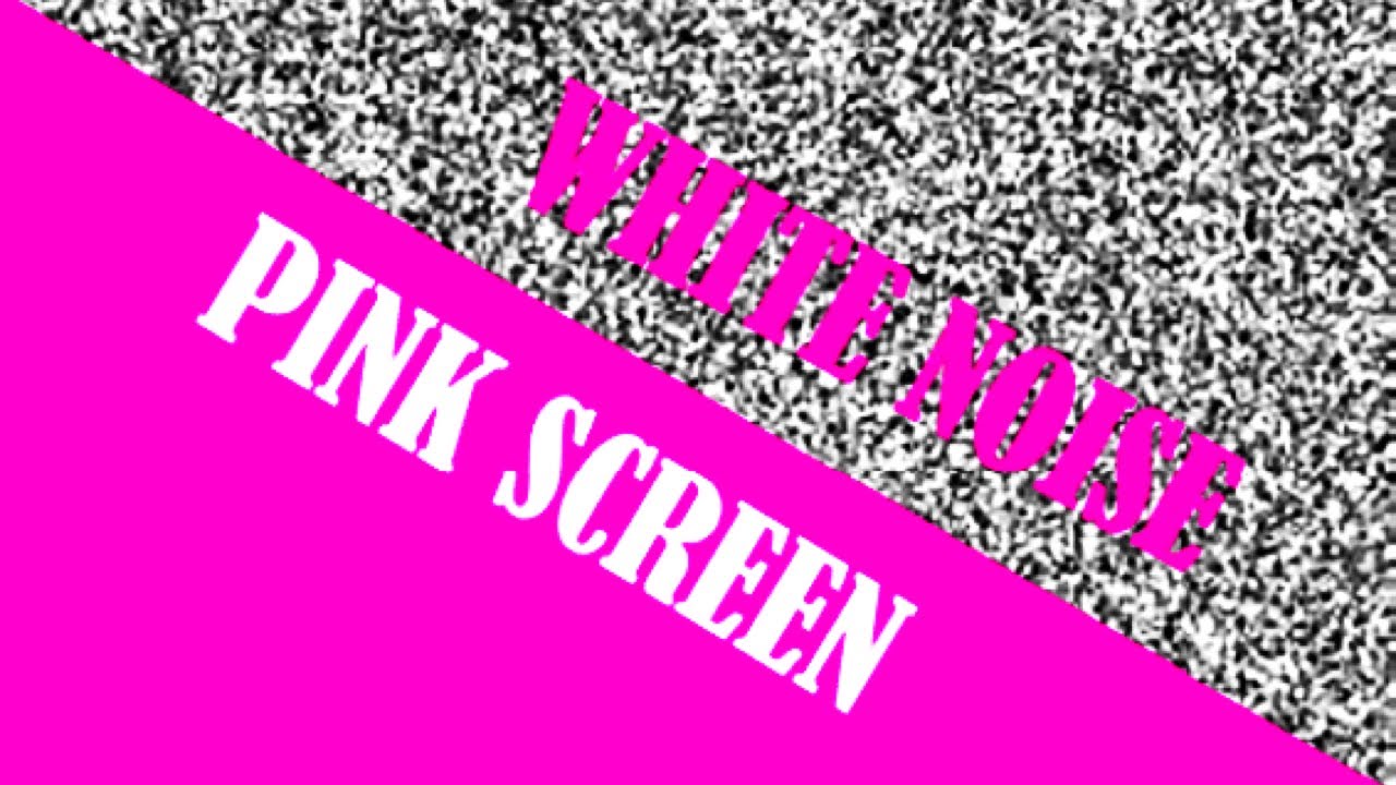White Noise Pink Screen. Classic white noise with the glow of a pink ...