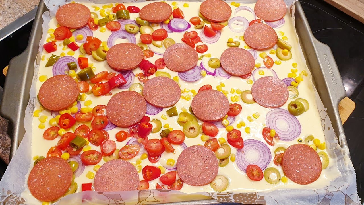 🥰🥰Pizza pa maja buke per 10.min e gatshme per pjekje, Pizza ohne Hefe ...