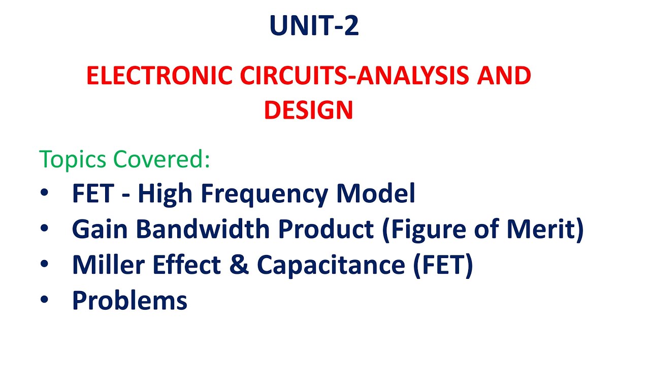 High Frequency Analysis of FET | High Frequency Response of FET ...