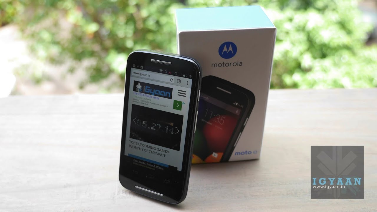 Moto E : First Unboxing and Hands On Review - YouTube