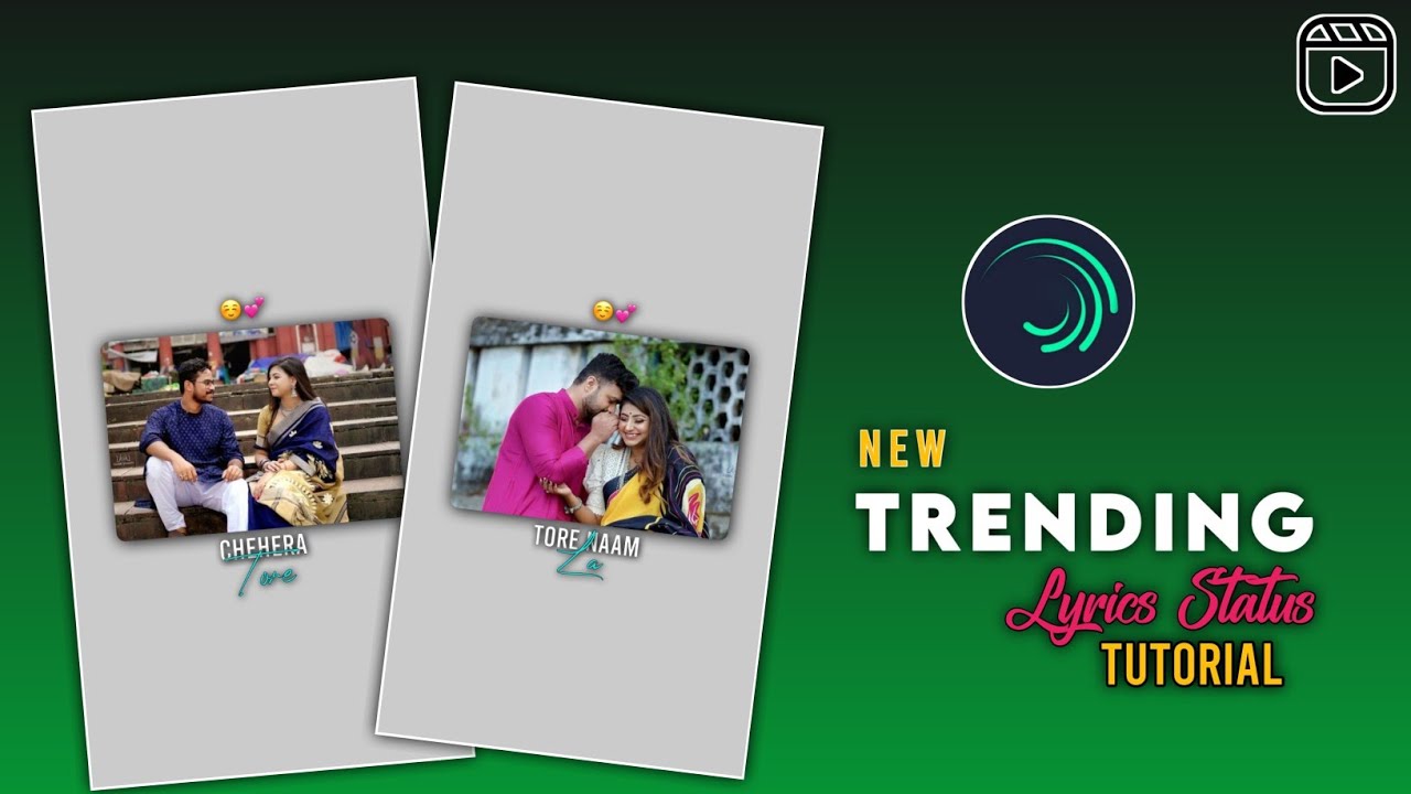 NEW TRENDING LYRICS STATUS TUTORIAL IN ALIGHT MOTION // INSTAGRAM ...