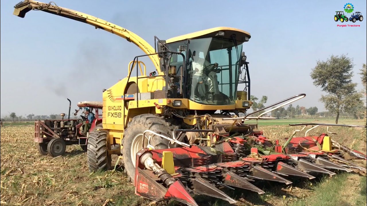 Forage Harvester New Holland FX 58 Making Silage From Field - YouTube