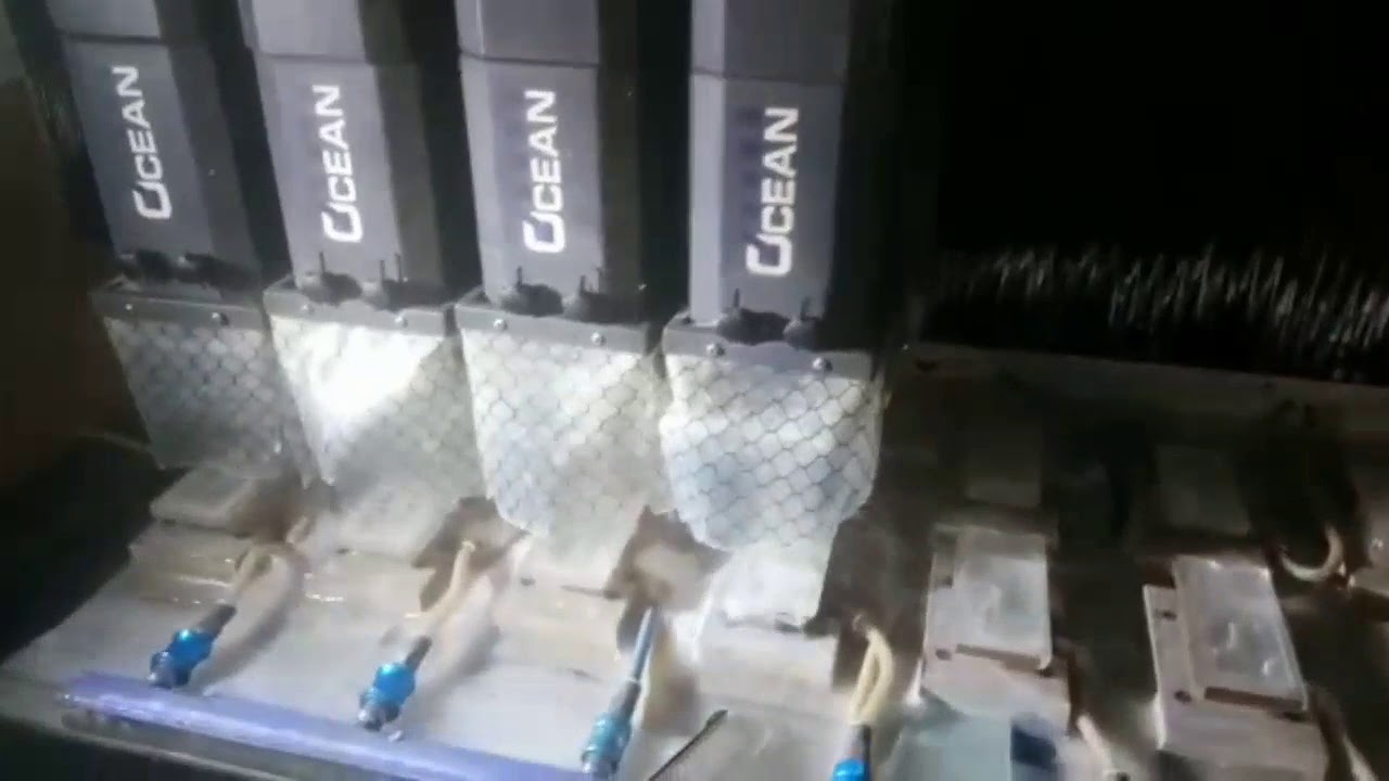 Mobile Tempering glass Manufacturing||Four Head Glass CNC machine||Mass ...