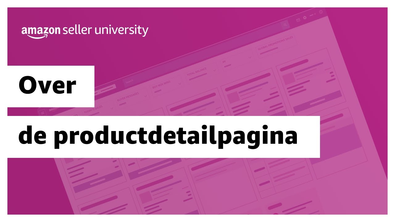 Over de productdetailpagina | Verkopen op Amazon - YouTube