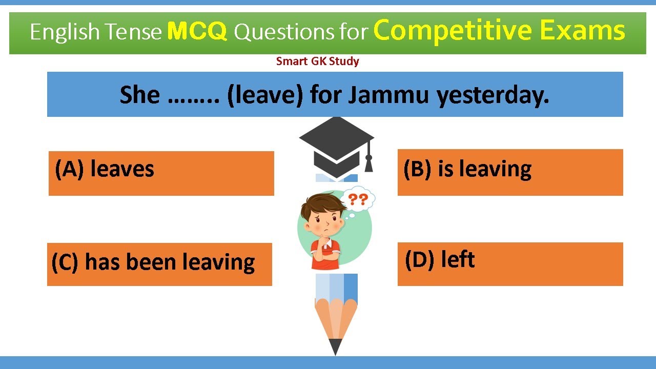 English Tense MCQ Questions for Competitive Exams - YouTube