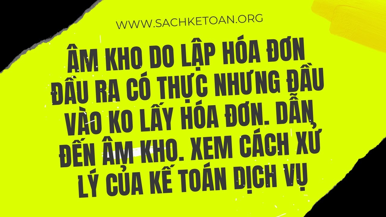 Khi Âm Kho Thì Các Bạn Làm Kế Toán Đang Làm Sao? Và Thuế Có Phát Hiện ...
