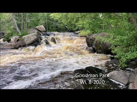 Goodman Park on Peshtigo River Wisconsin Strong Falls Waterfall Rapids ...