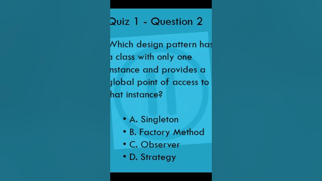 Design Pattern Quiz 1 Question 2 Viral Shorts Short Youtubeshorts Designpatterns Youtube
