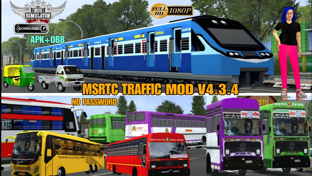 MSRTC Traffic Mod V4.3.4 For Bus SIMULATOR INDONESIA || Maharashtra traffic mod v4.3.4 👇👇 - YouTube