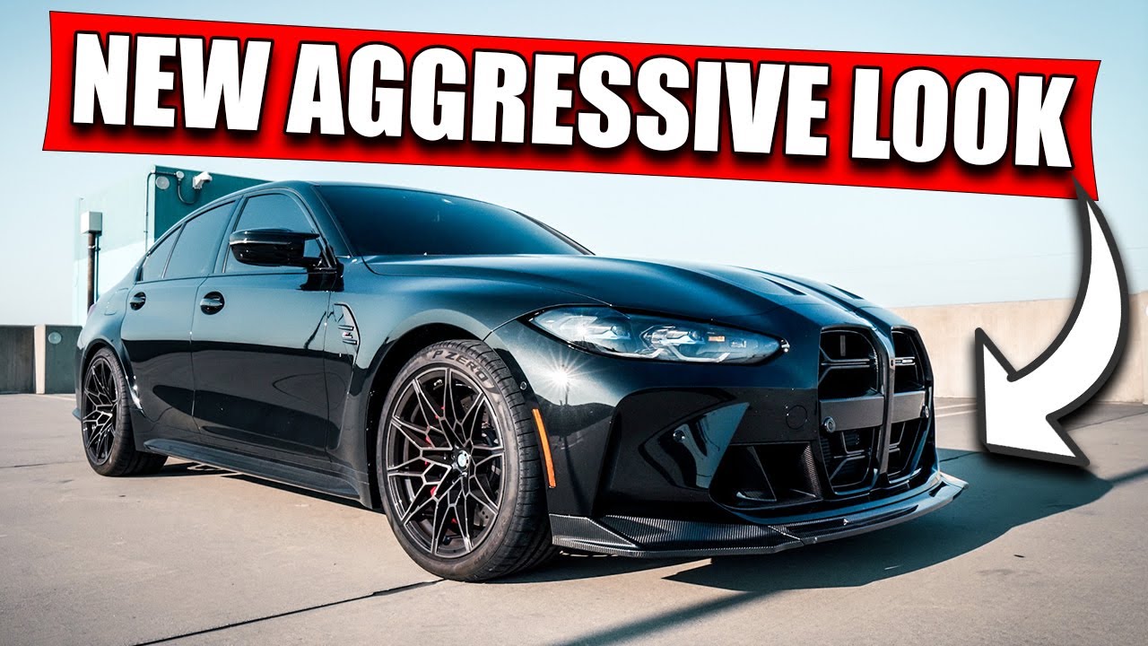G80 M3 AGGRESSIVE CARBON FIBER FRONT LIP INSTALL! *LOOKS INSANE* - YouTube