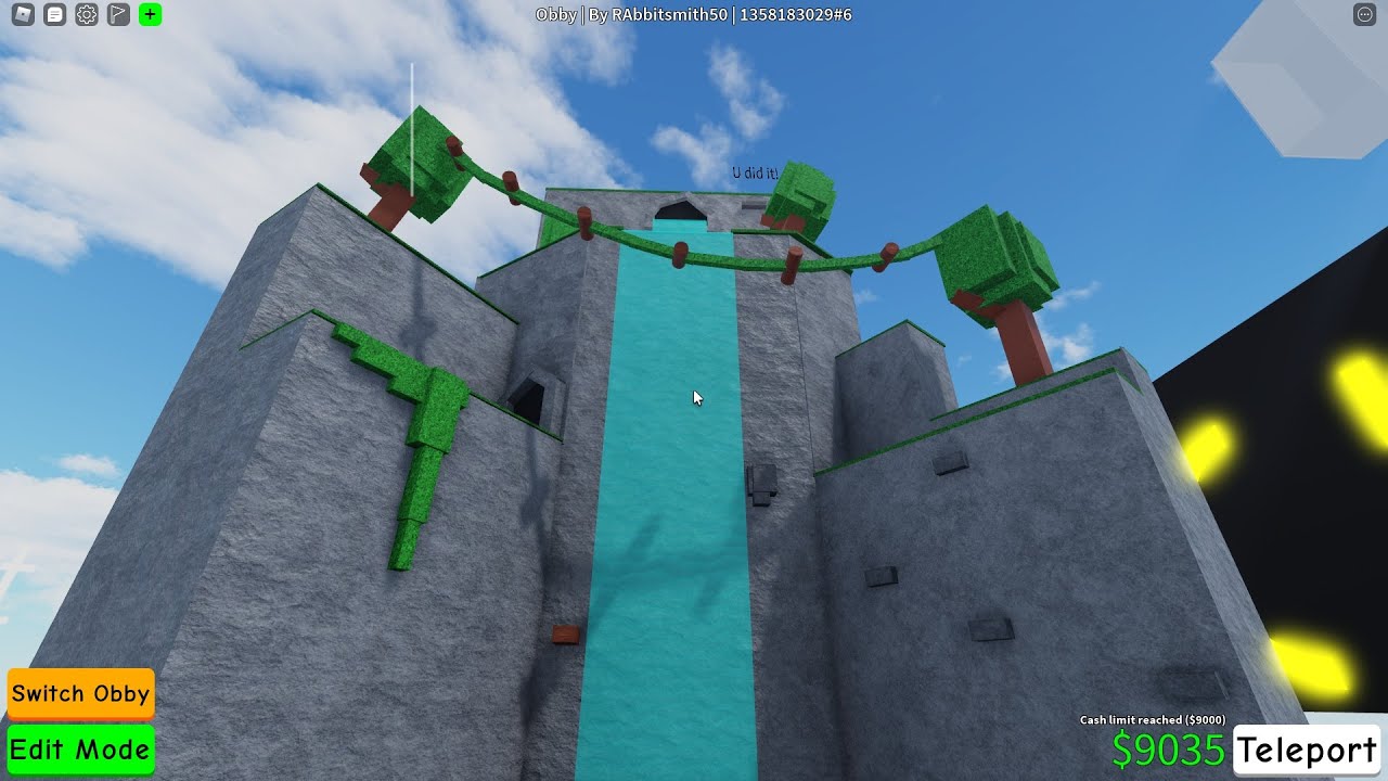 Obby creator waterfall timelapse - YouTube