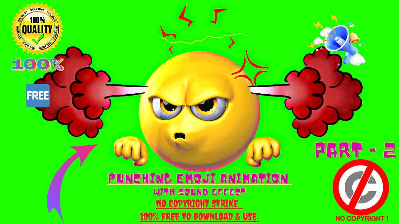 Punching🤛👊🤜Angry Steamy Face Animation With Sound Effect🔊No Copyright ...