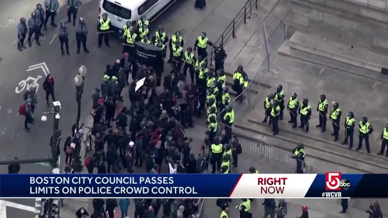Boston City Council passes limits on police crowd control methods - YouTube