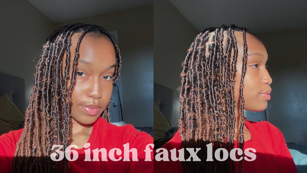 do my hair with me | 36 inch faux locs - YouTube