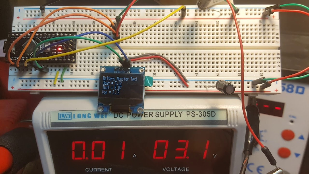 AVR Battery Monitor Library running test - YouTube