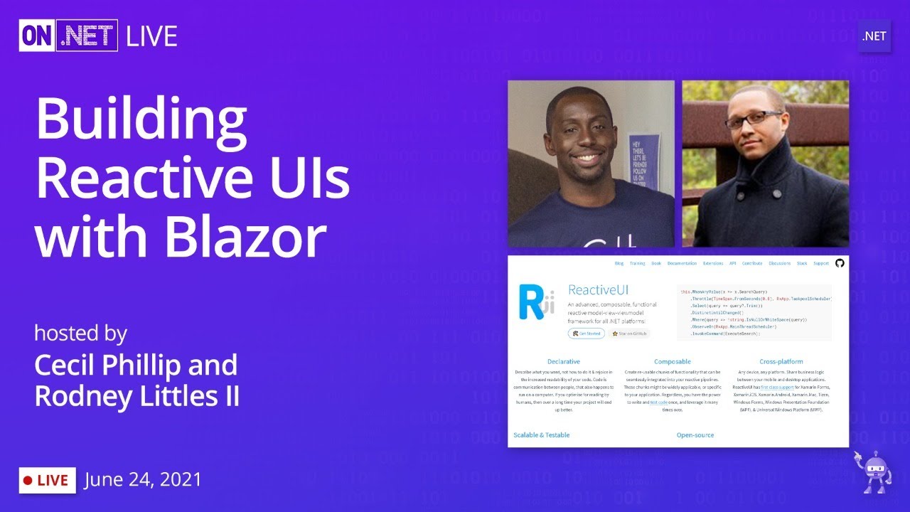 On .NET Live - Building Reactive UIs with Blazor - YouTube