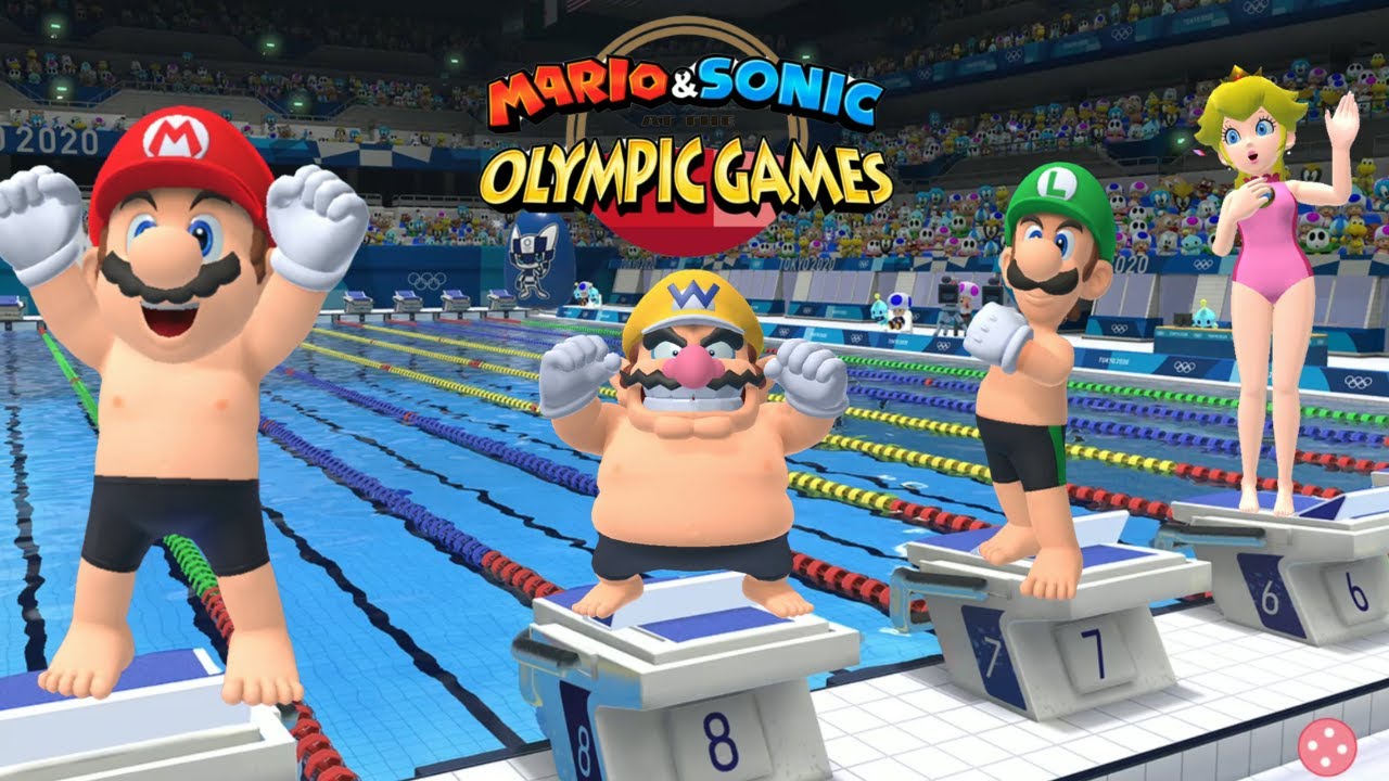 Swimming - 100m Mario & Sonic At The Olympic Games Tokyo 2020 Mario ...