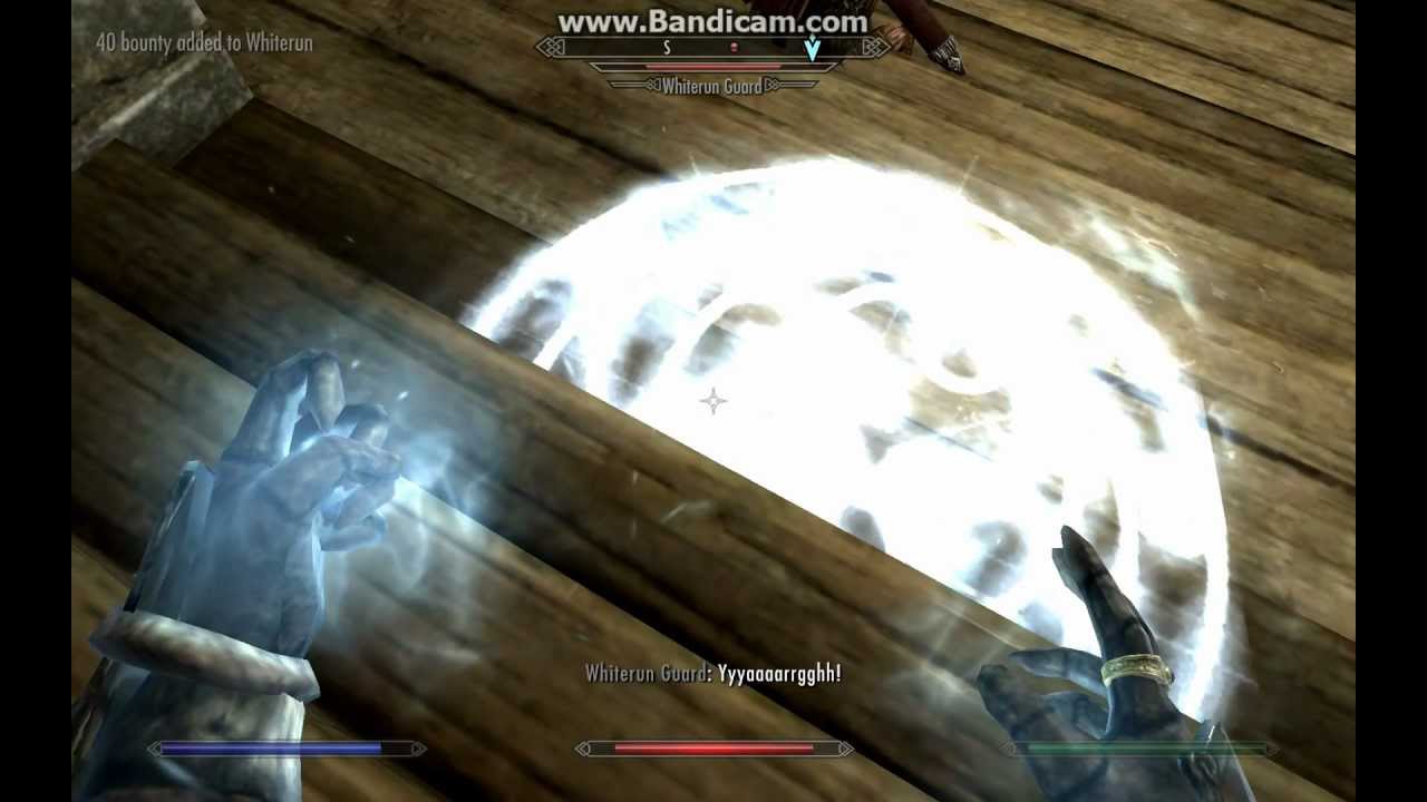 SKYRIM - Frost Runes on Guards - YouTube