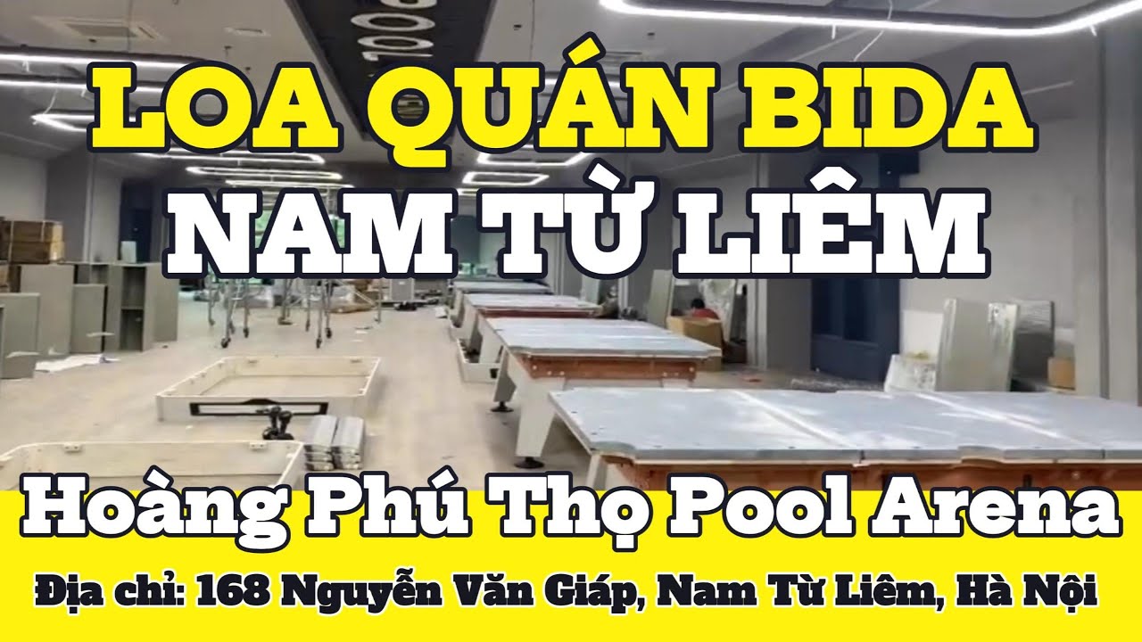 Lắp đặt loa cho quán bida: Hoàng Phú Thọ Pool Arena - YouTube