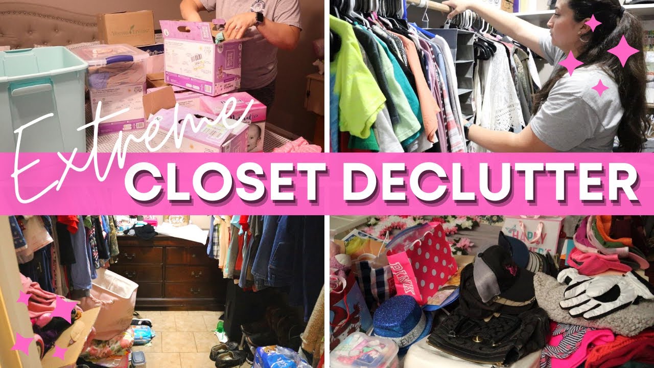 EXTREME CLOSET DECLUTTER | EXTREME CLOSET CLEANOUT | CLOSET ...