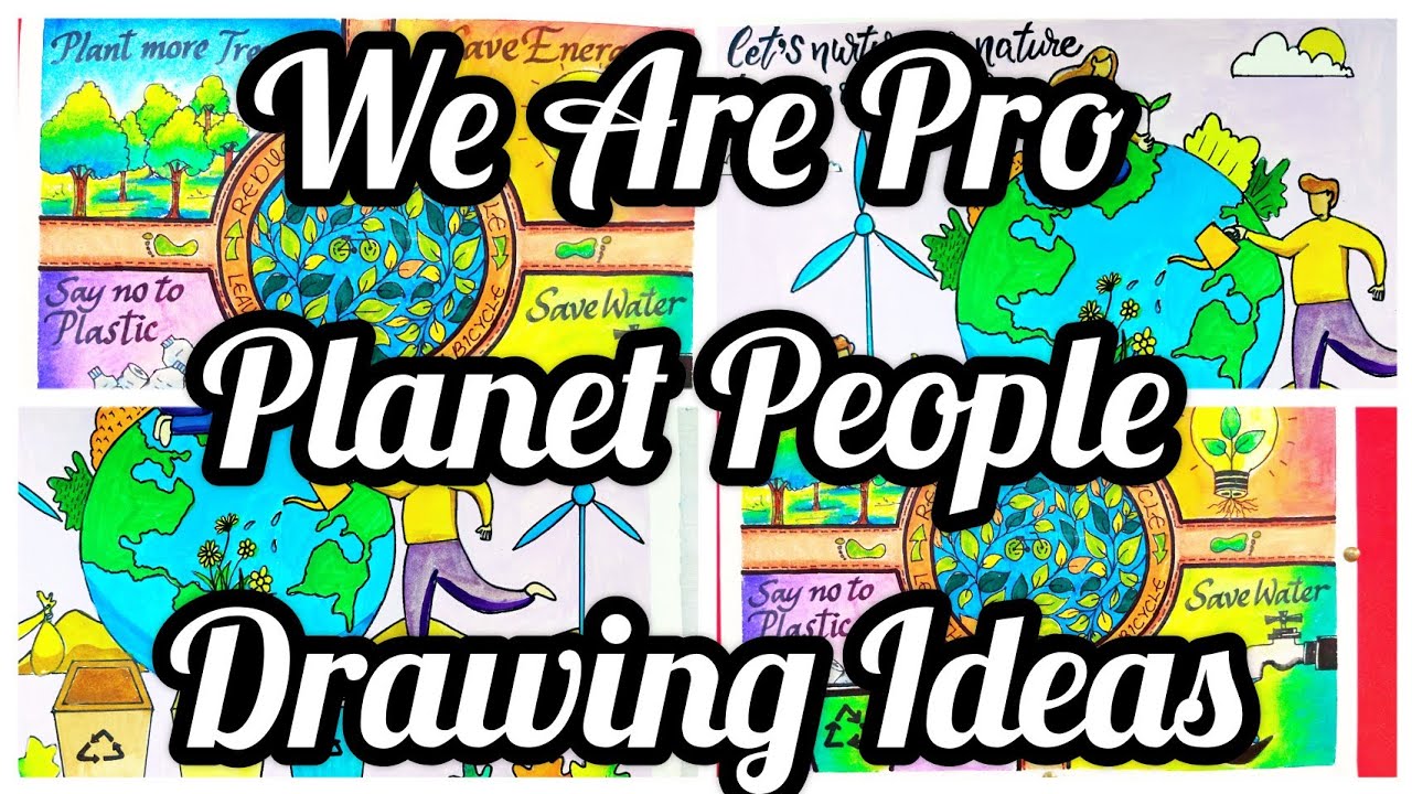 we are pro planet people drawing/lifestyle for environment drawing/we ...
