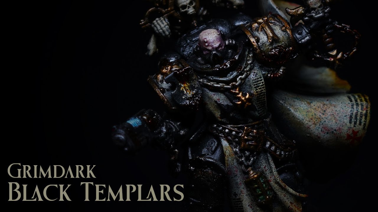 How to Paint Ultra Grimdark Black Templars Marshal - Heavy Weathering ...
