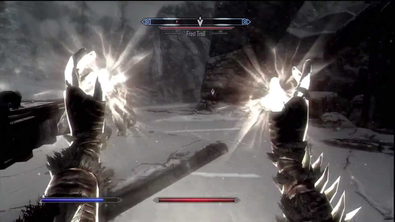 SKYRIM - How-to Beat Hrolfdirs Shield - Frost Trolls and Hagraven - YouTube