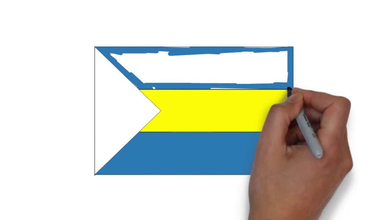 How to draw Bahama Flag - YouTube
