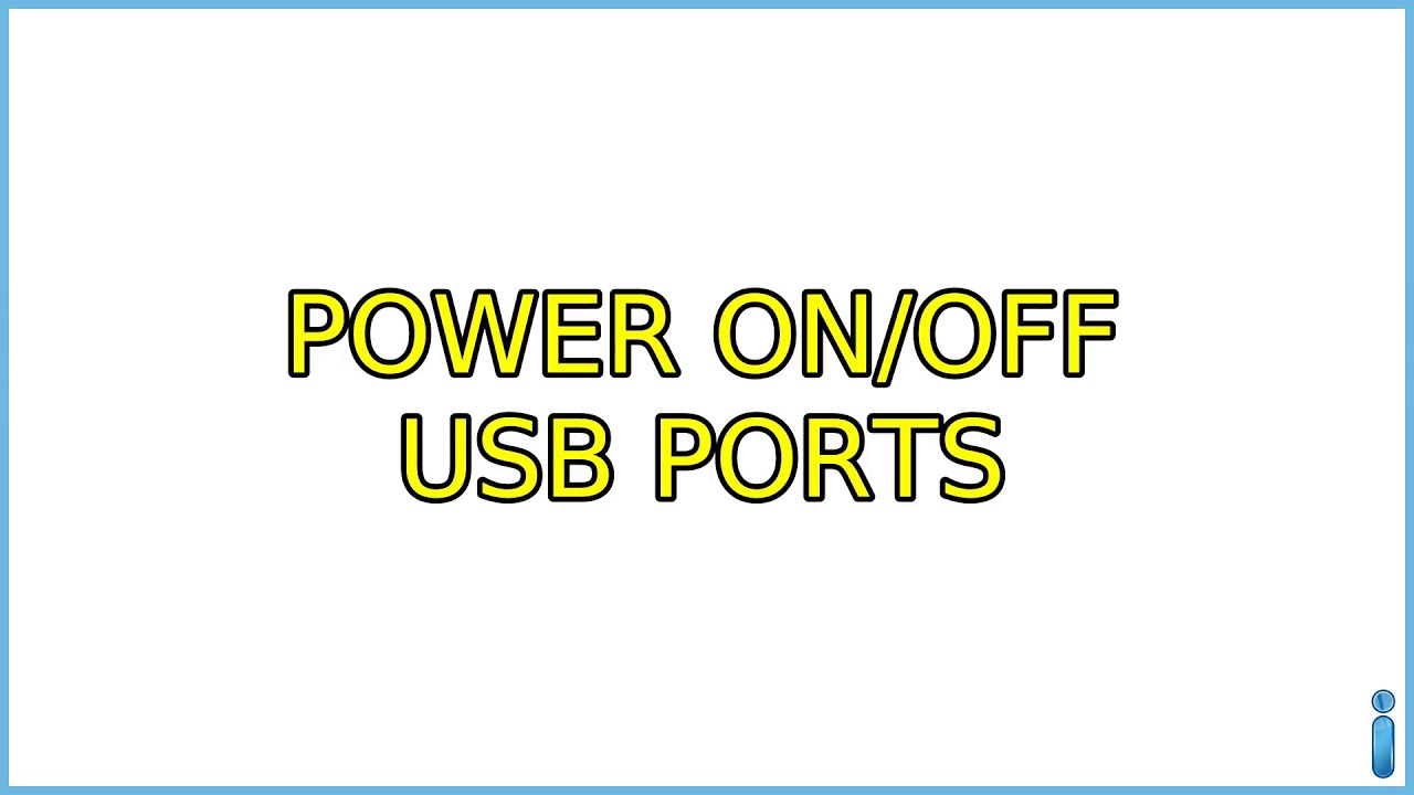 Ubuntu: Power on/off USB ports (4 Solutions!!) - YouTube